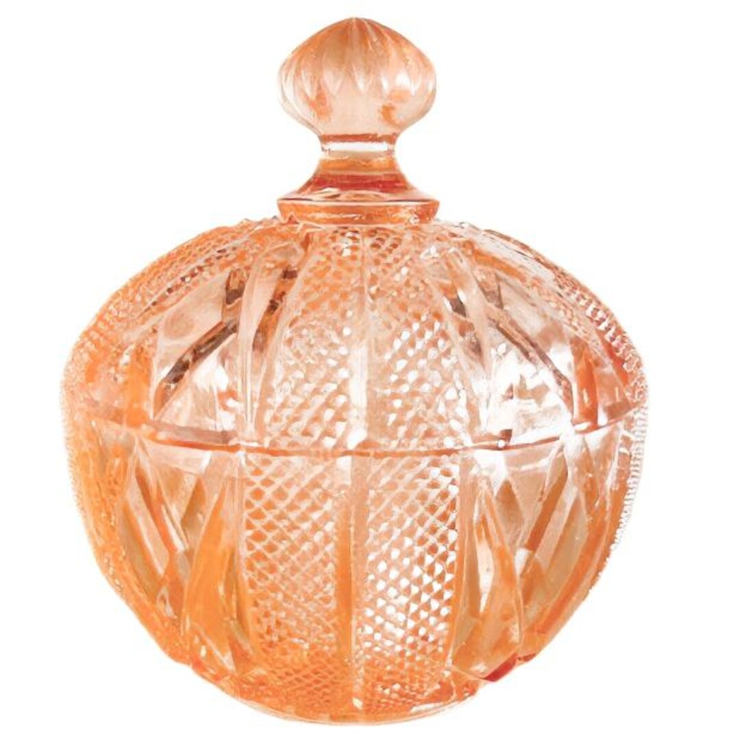 Art Deco Rosaline Crystal Jewelry Box Pink 1930s Christmas - Etsy