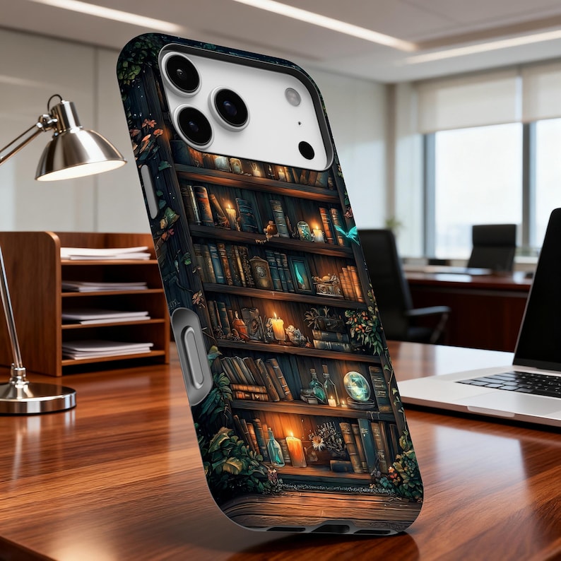 Bookshelf Phone Case Magsafe | Book Lover Cover | iPhone 17 16 15 14 13 ...