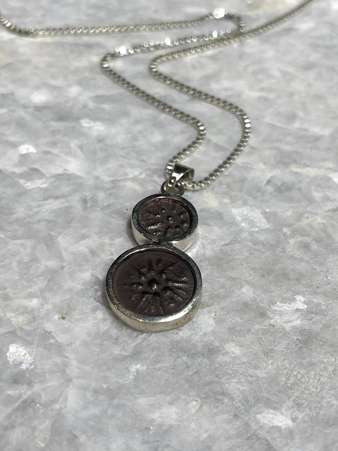 Two Authentic Widows Mite Coin Necklace, 925 Silver, Biblical Jewelry ...
