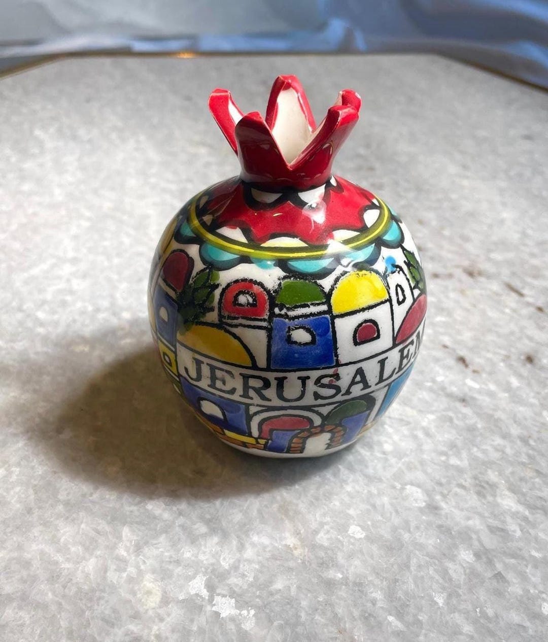 Handmade Ceramic Jerusalem Pomegranate, Jewish Gift, Made in Israel ...