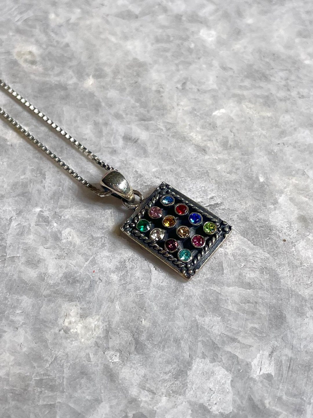 925 Silver Hoshen Pendant, the Twelve Tribes of Israel, Silver Hoshen ...