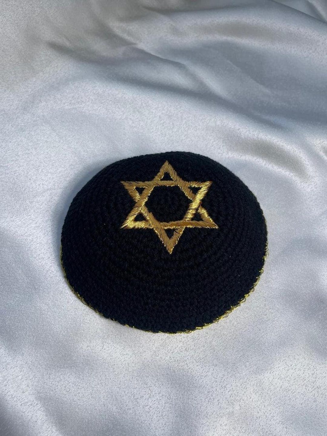 2X Star of David Knitted Kippah, Knitted Yarmulke, Made in Israel ...