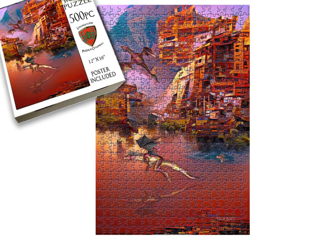 Jigsaw Puzzle | 500 Pieces | Red Dragon City | Livingstone Puzzles ...