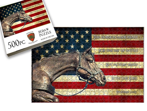 Jigsaw Puzzle 500 Pieces Battle Horse Inspirational - Etsy