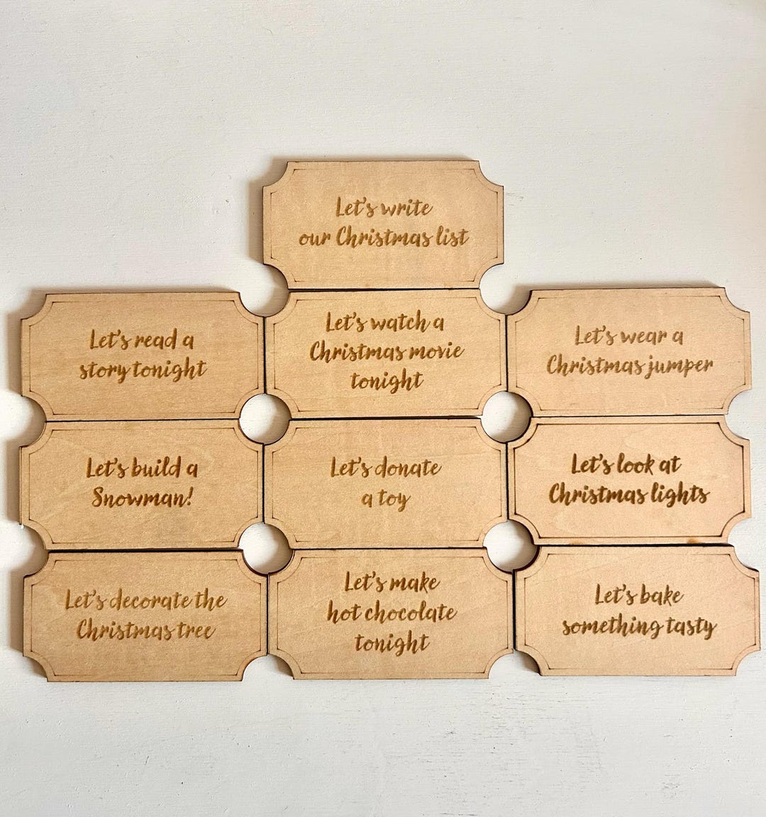 Elf on the Shelf Wooden Activity Tokens | Reusable Christmas Activity ...