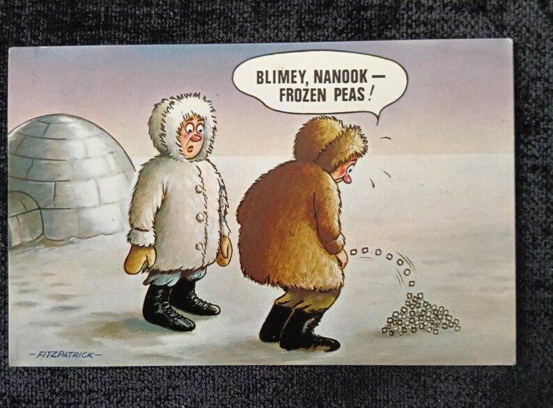 Bamforth Postcard Blimey Nanook, Frozen Peas. #885 - Etsy