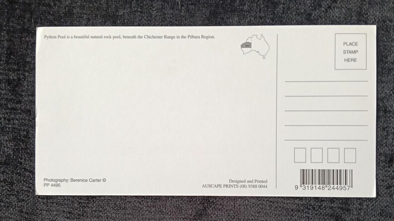 Postcard the Image is a Picture of Python Pool - Etsy