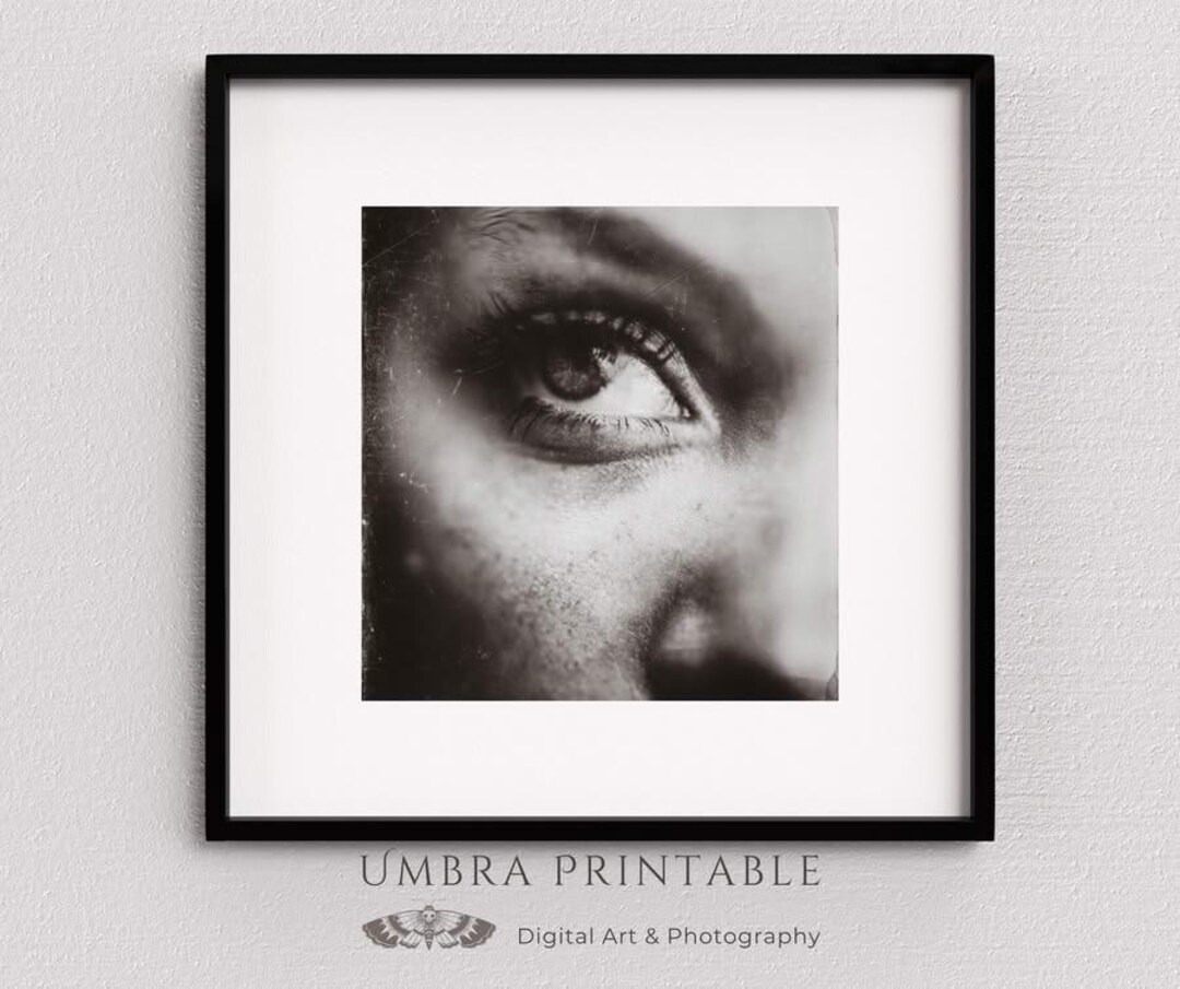 The Eye of Shadow | Artful Close-up Woman Portrait | Vintage Monochrome ...