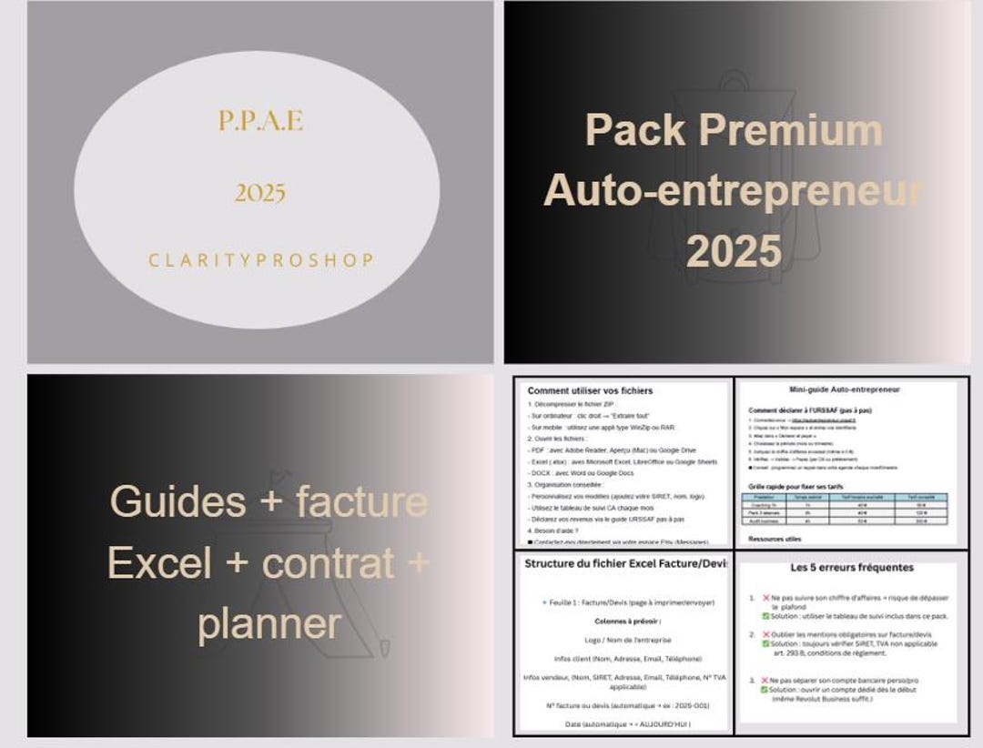 Premium Self-employed Pack 2025 | Guide + Excel + Contract Planner - Etsy
