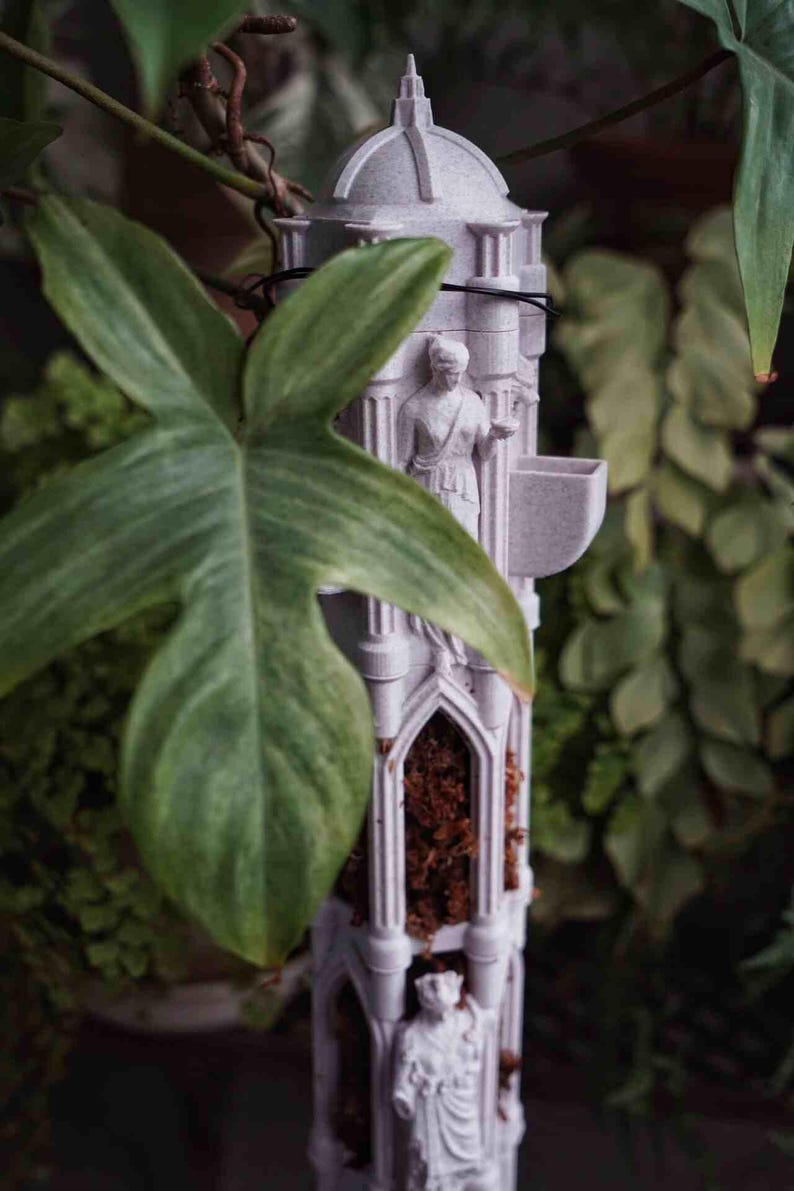 Roman Sculpture Tower Stackable Moss Pole, 3D Printed Modular Self ...
