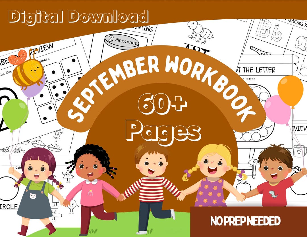 September Preschool Activity Pack: Ages 3-5 (PDF Digital Download) - Etsy