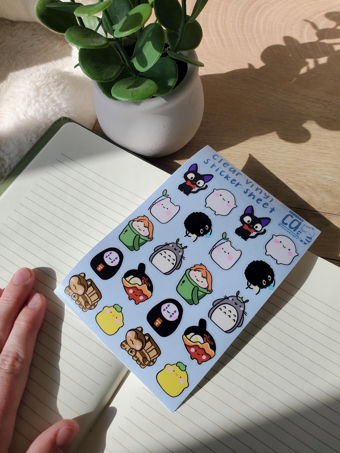 Studio Cute Art Doodles Mini Stickers - 4 X 6 Inch Clear Vinyl Sticket ...