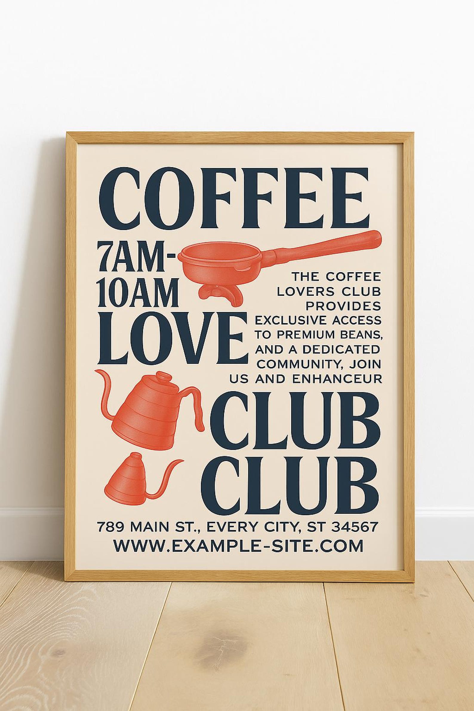 Vintage Coffee Club Poster: Retro Cafe Art Print - Etsy
