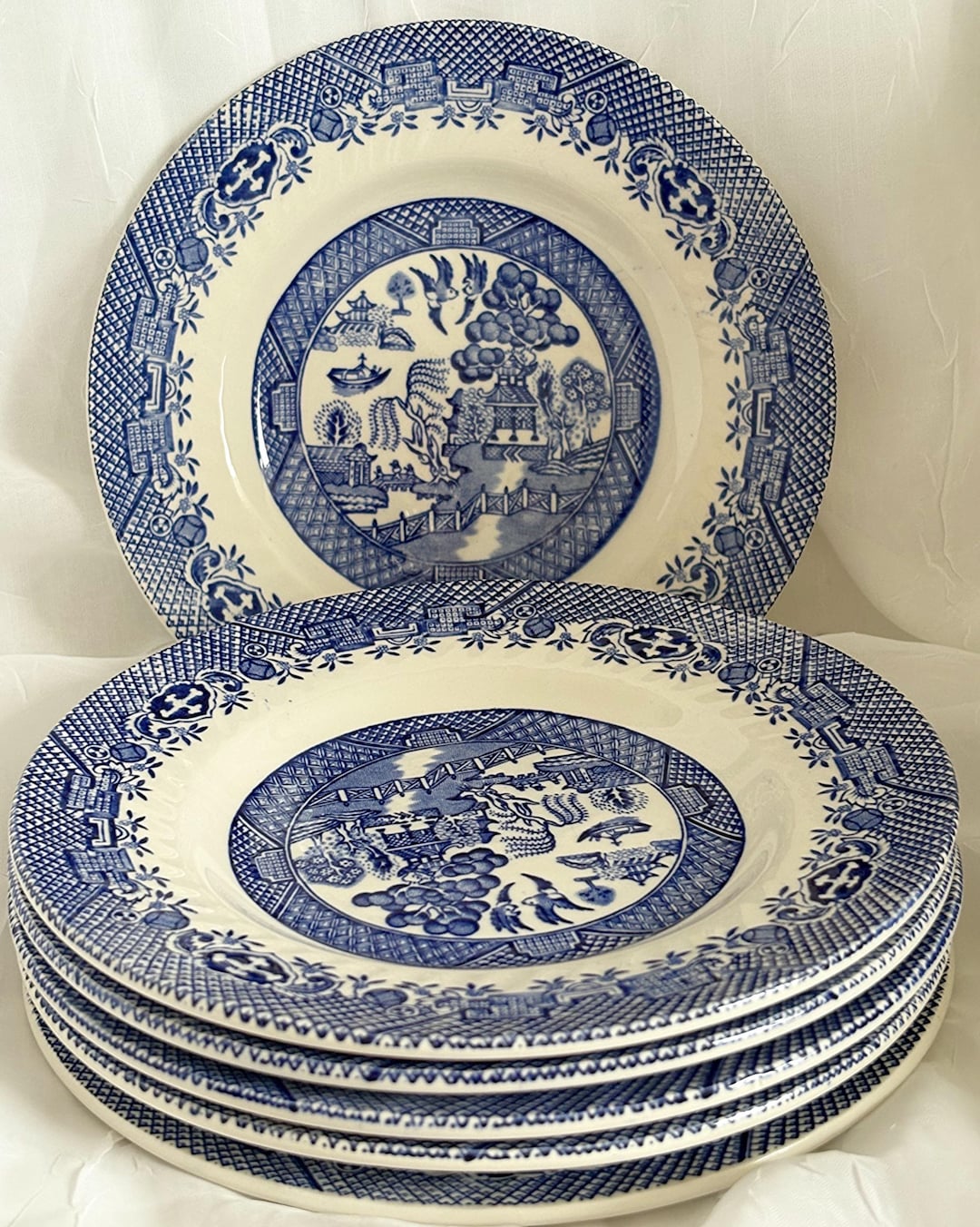 Vintage Blue Willow Dessert Plate | Barratts of Staffordshire - Blue ...