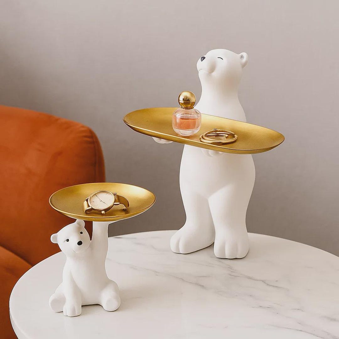 Resin Polar Bear Tray, Nordic Home Decor, Desk Organizer - Etsy