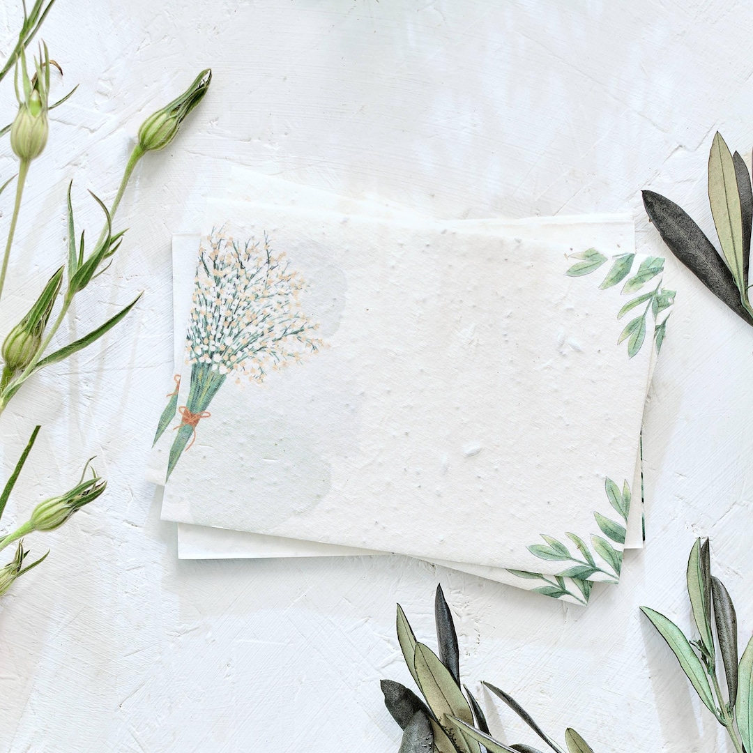 Plantable Wildflower Seed Paper Note Cards – Eco Friendly Stationery ...