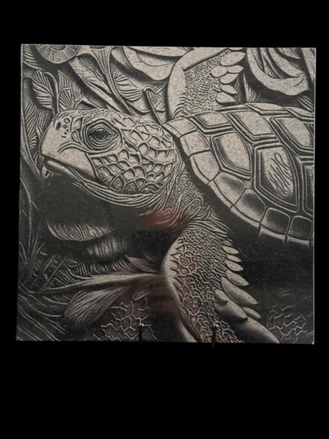 Laser Engraved Sea Turtle on Absolute Black Granite Tile - Etsy