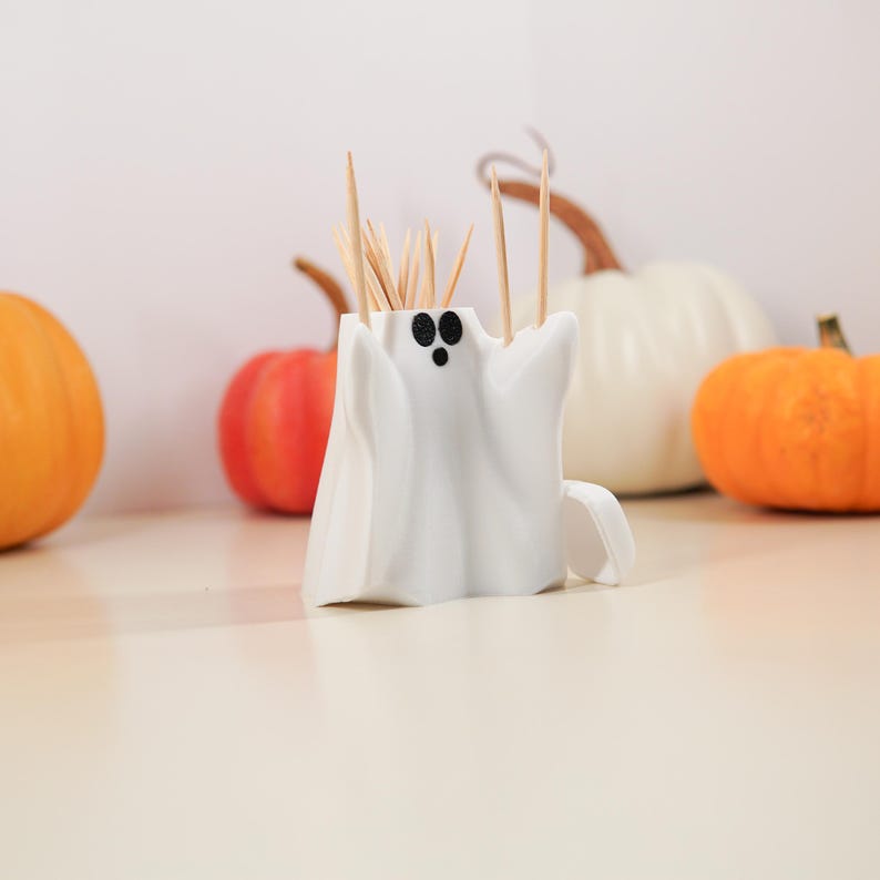 3D Printed Ghost Toothpick Holder, Halloween Kitchen Decor - Etsy