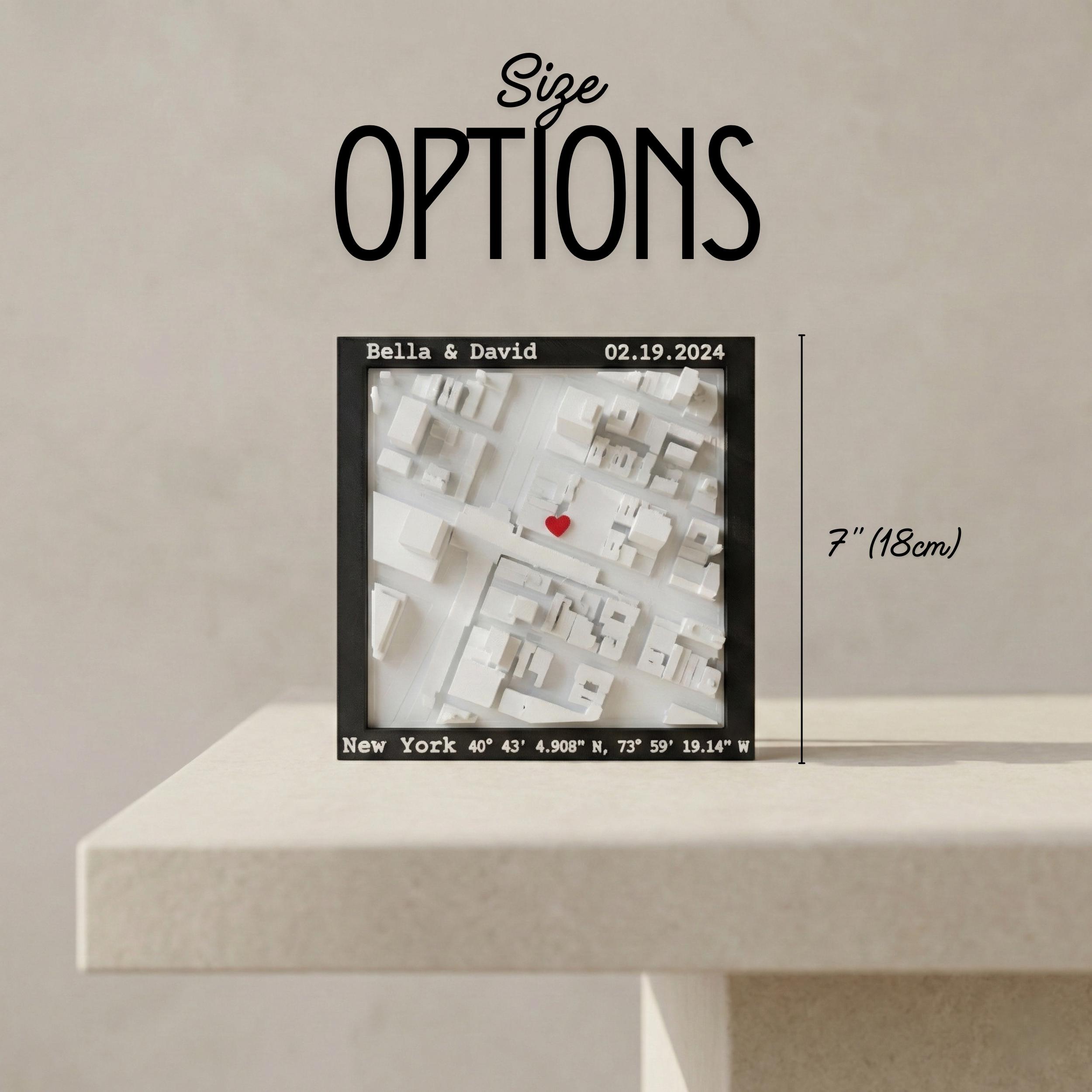 Personalized 3D Couples Map, Custom Location City Plan, Where We Met ...
