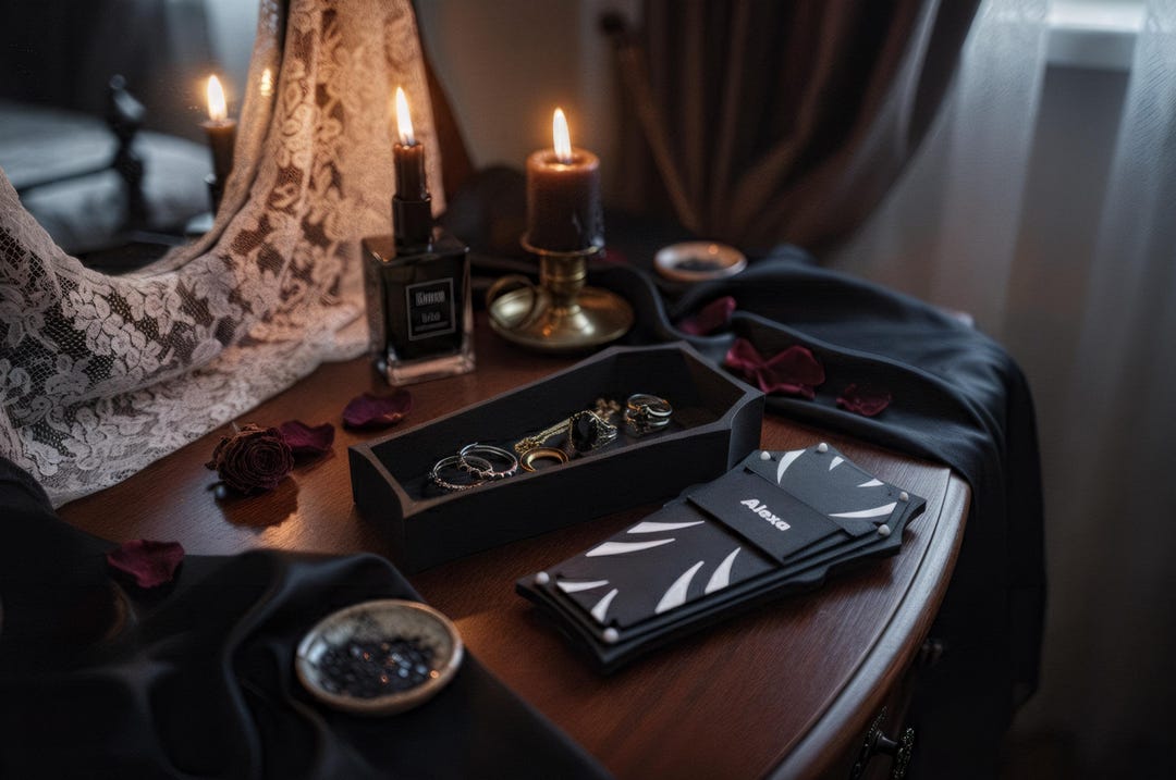 Personalized Goth Jewelry Box – Coffin Ring Holder , Dark Academia Home ...