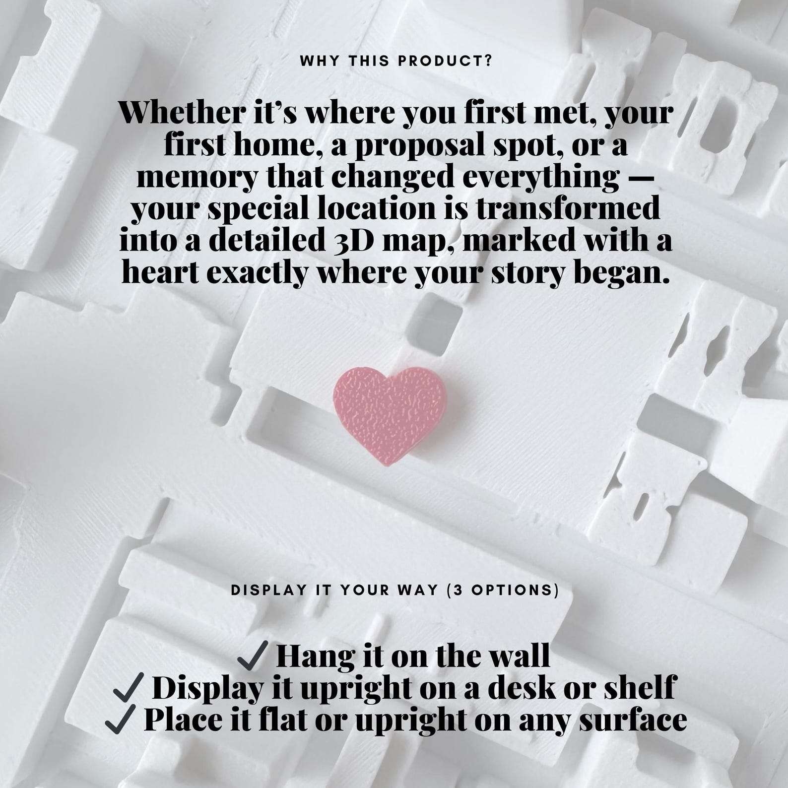 Personalized 3D Couples Map, Custom Location City Plan, Where We Met ...