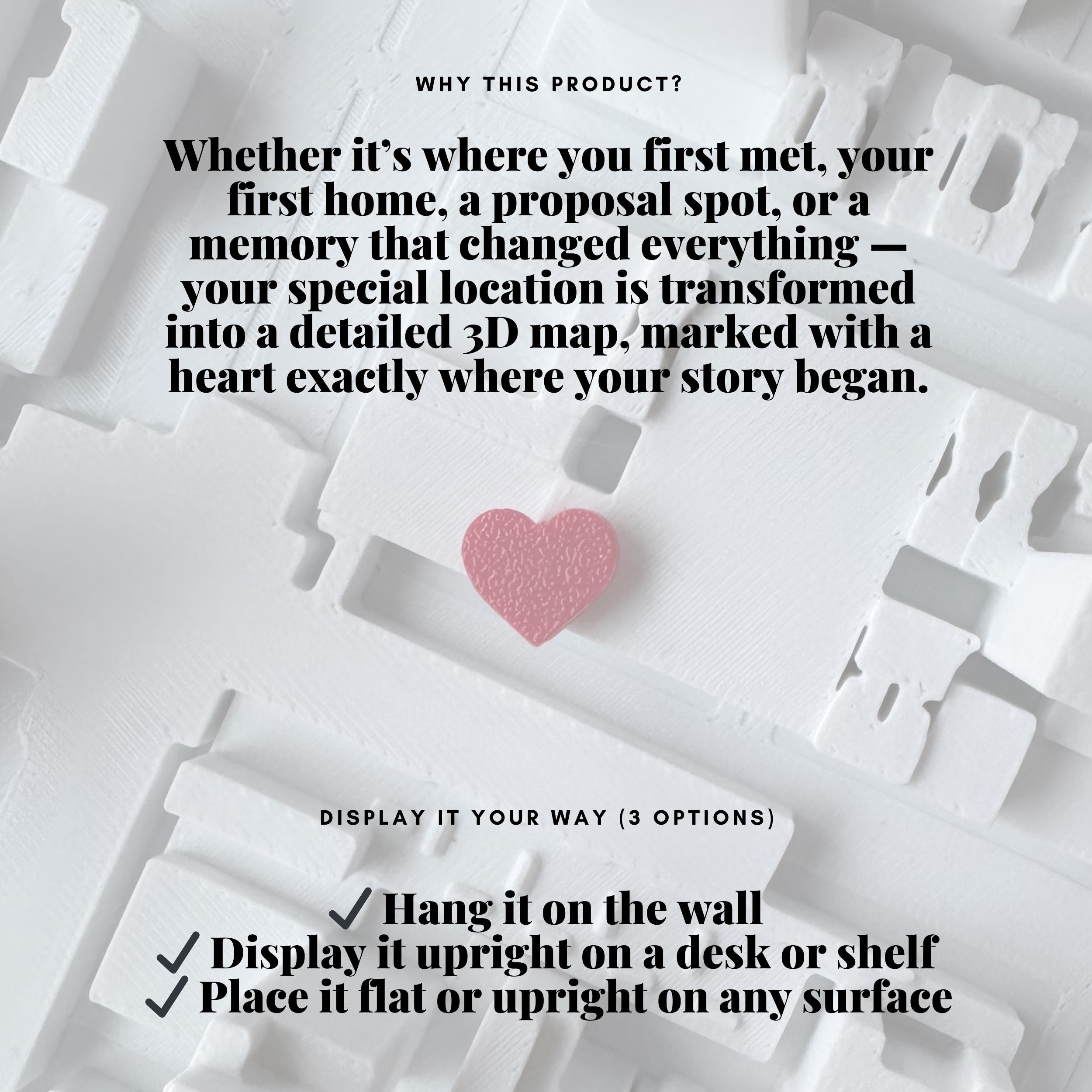 Personalized 3D Couples Map, Custom Location City Plan, Where We Met ...