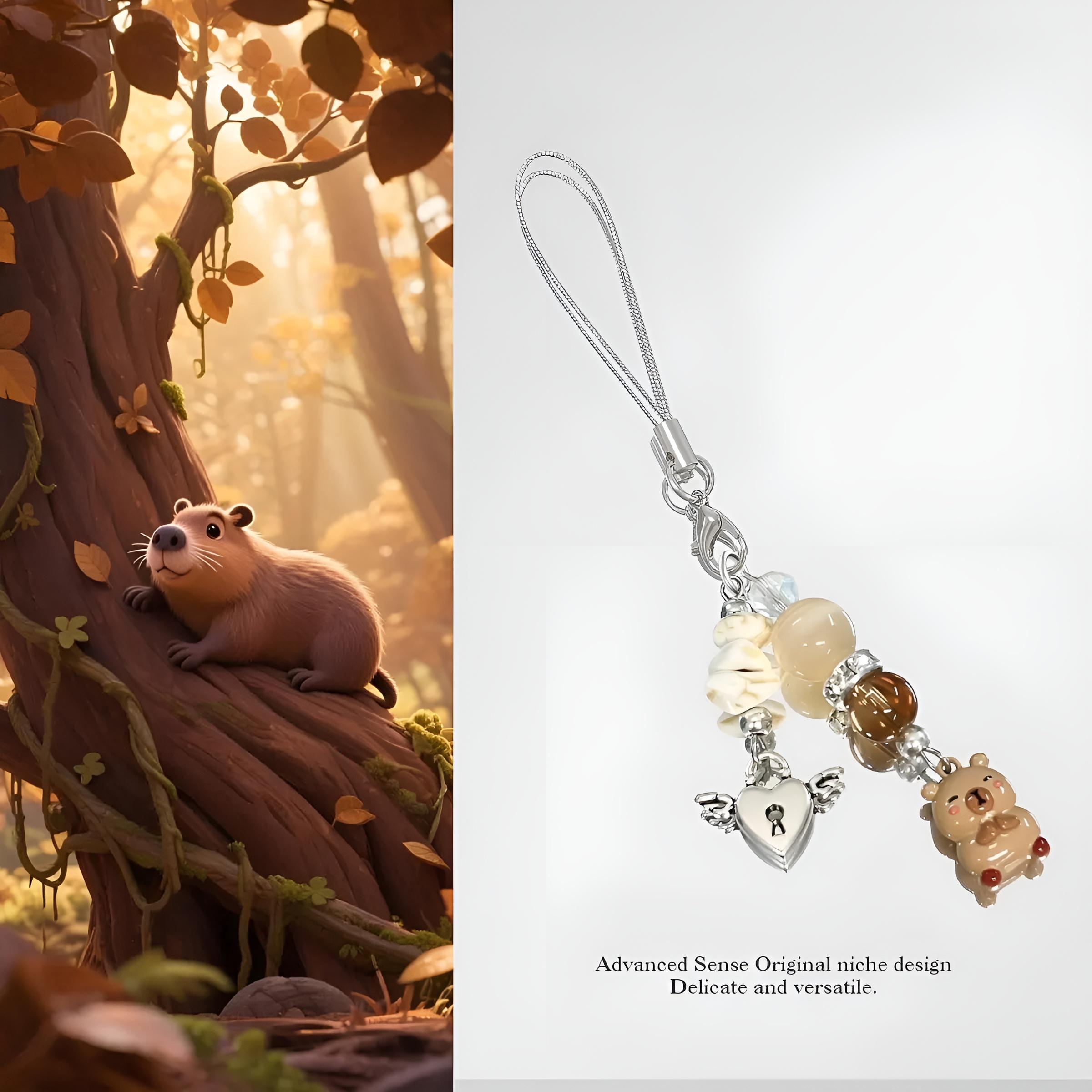 Forest Capybara Bracelet - Cute Capybara Cartoon Design, Multi-use as ...