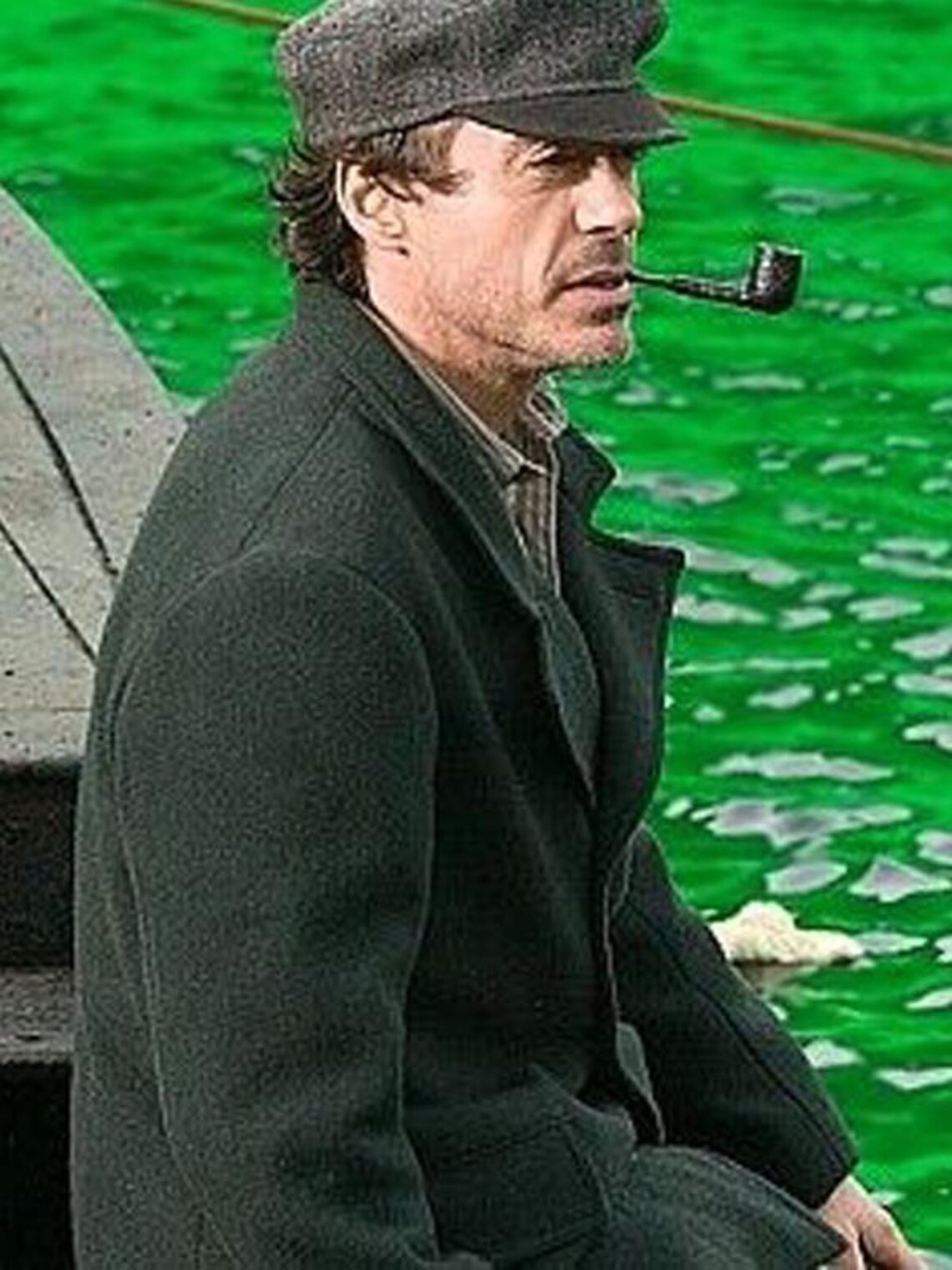 Handmade Celebrity Robert Downey Jr. Sherlock Holmes Black Wool Peacoat ...