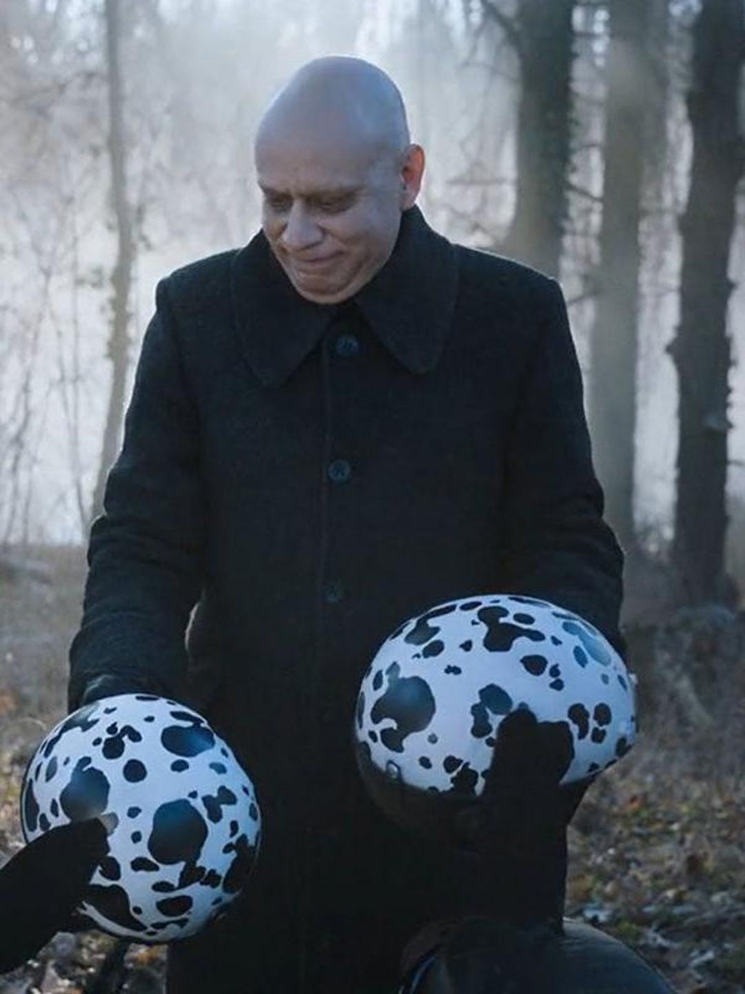 Inspired Netflix TV Series Wednesday Uncle Fester Wool Black Wool Coat ...