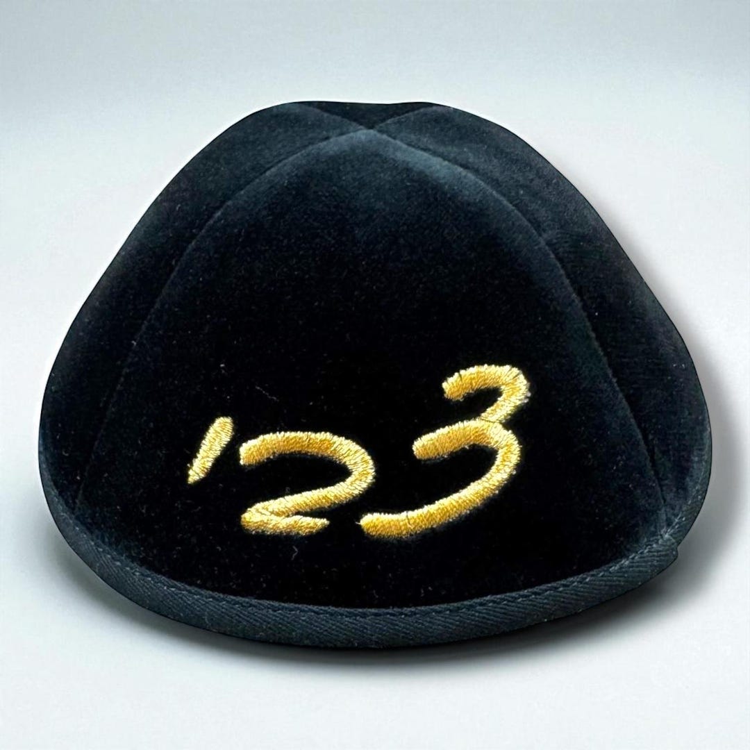 Custom Embroidered Kippah, Personalized Yarmulke, Hebrew/english Name ...