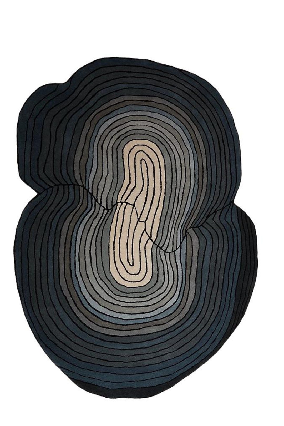 Handtufted Teal Twister Rug - Etsy