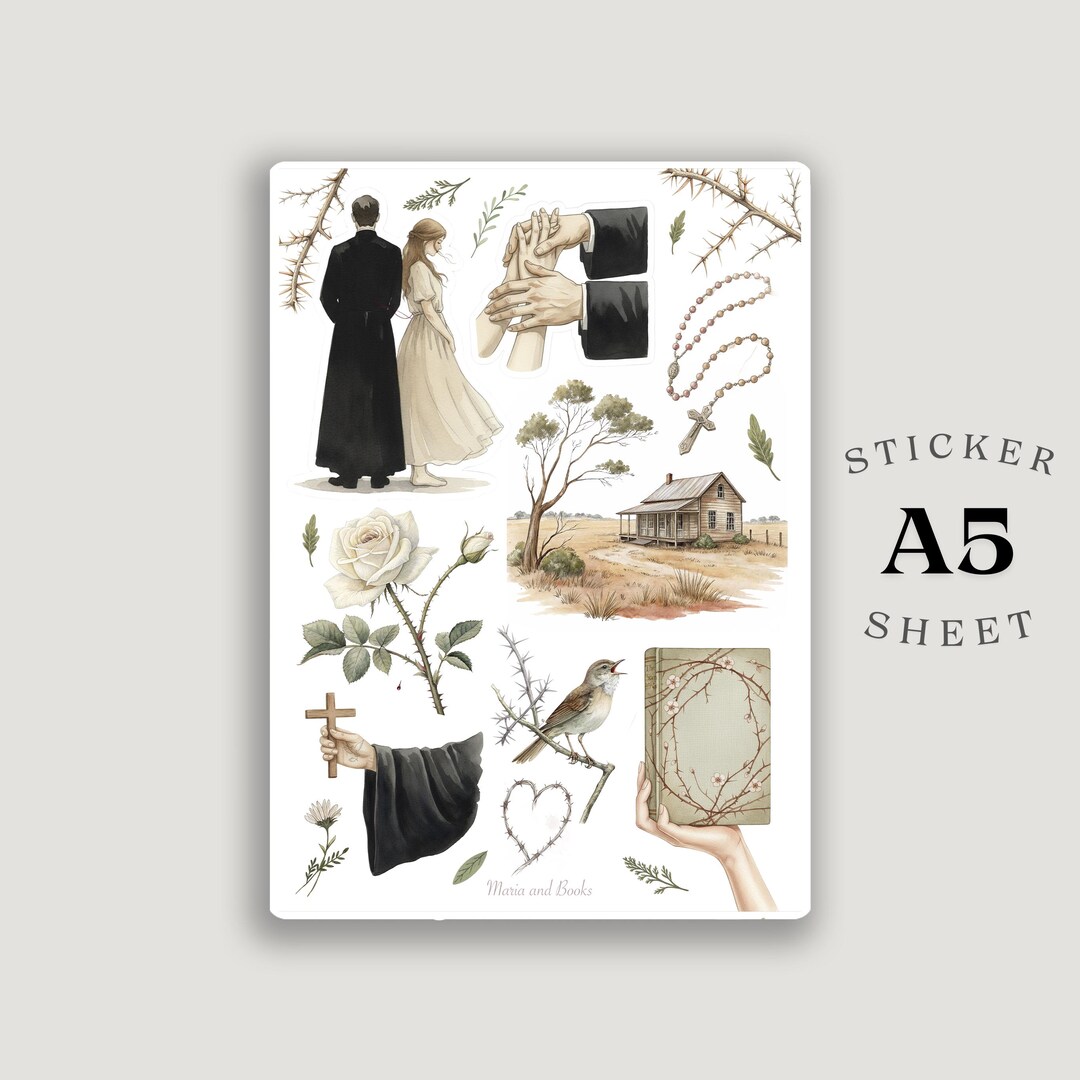 Thorn Birds Inspired Stickers | Dark Romantic Gothic Literature A5 - Etsy
