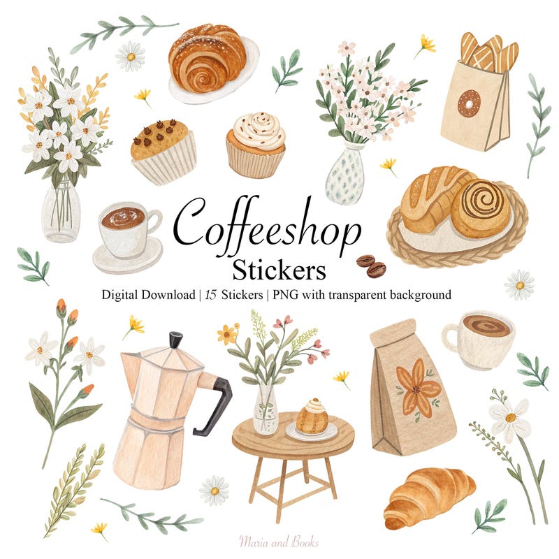 Coffee Bakery Clip Art - Etsy