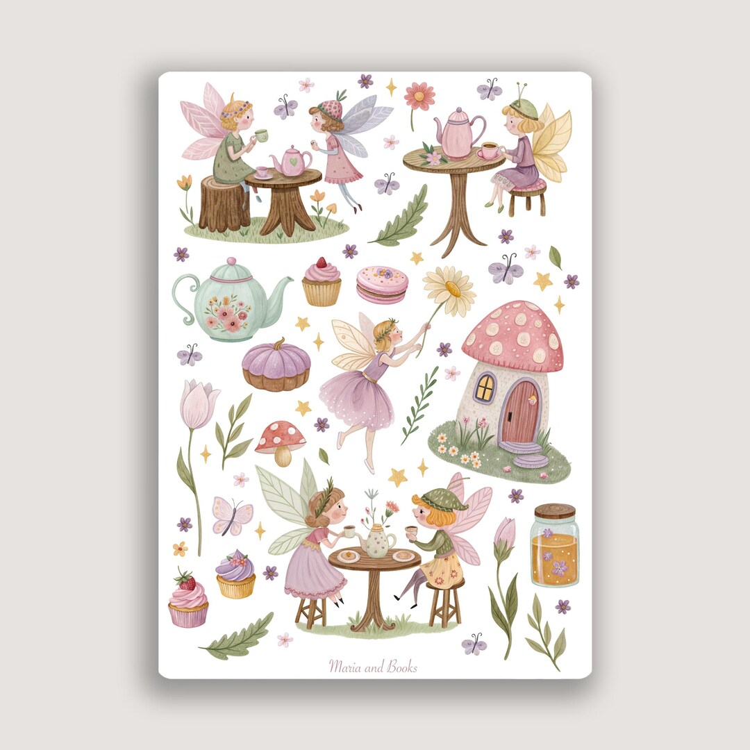Fairy Cottage Stickers: A5 Cottagecore Journal Stickers - Etsy