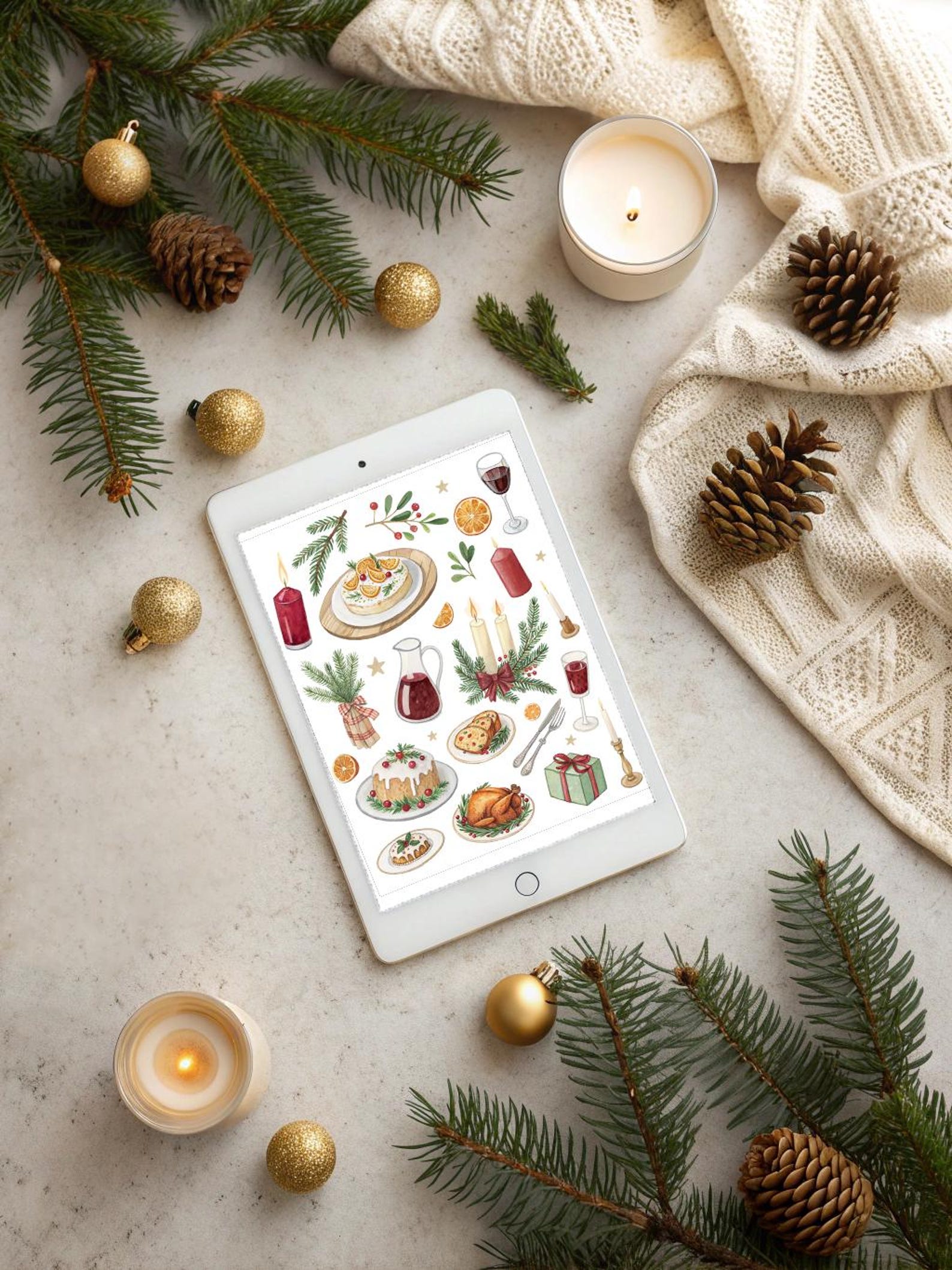 Christmas Dinner – 50 PNG Sticker Pack - Etsy