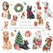 Christmas Dogs Watercolor Clipart: Festive Breeds (PNG) - Etsy