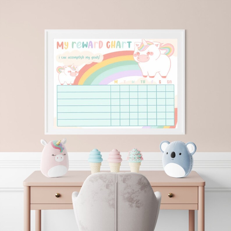 Reward Chart for Kids, Reward Chart, Daily Weekly Routine ...