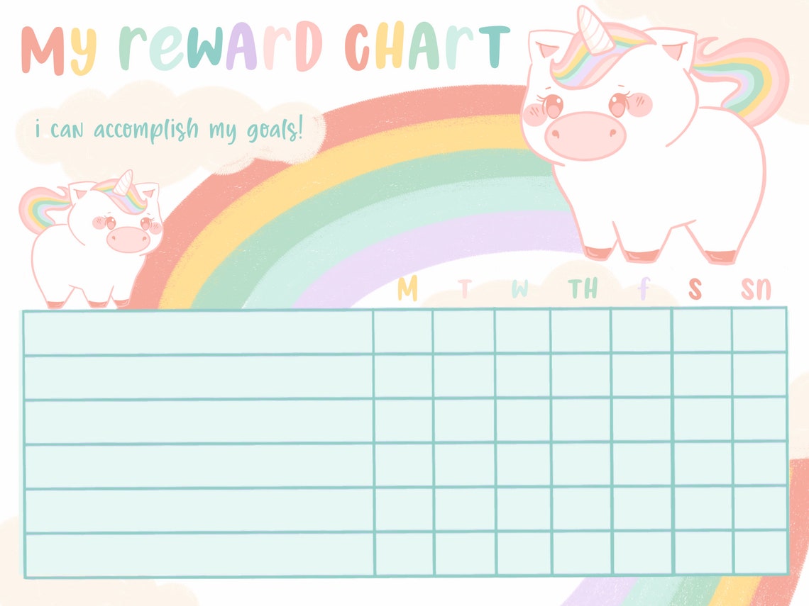 Reward Chart for Kids, Reward Chart, Daily Weekly Routine ...