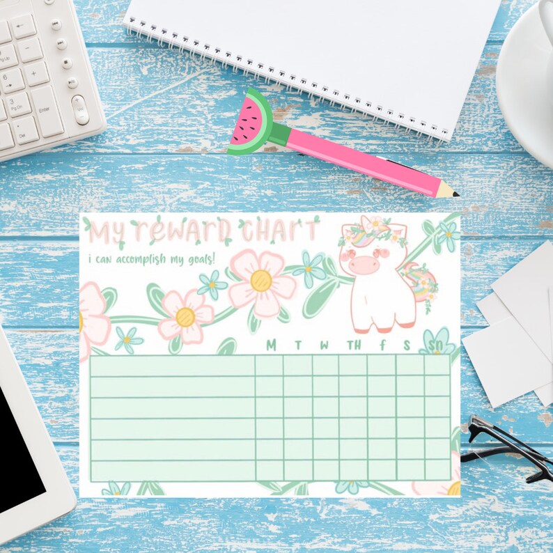 Reward Chart for Kids Reward Chart Daily Weekly Routine - Etsy