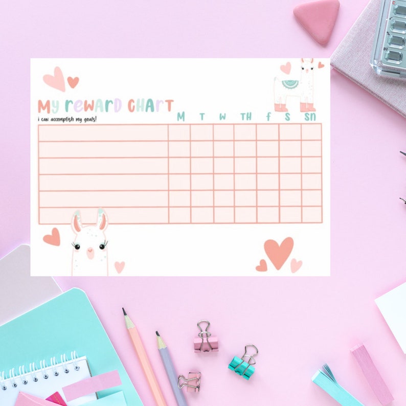 My Reward Chart for Kids, Reward Chart, Daily Weekly Routine ...