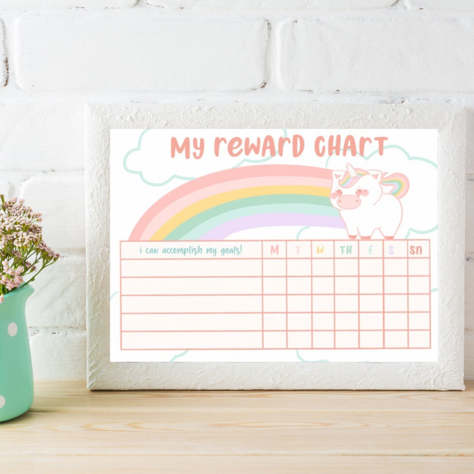 Reward Chart for Kids, Reward Chart, Daily Weekly Routine ...