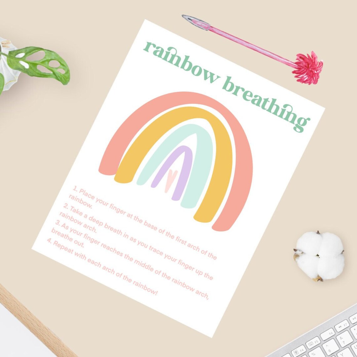 Rainbow Breathing Breathing Techniques Breathing Technique - Etsy