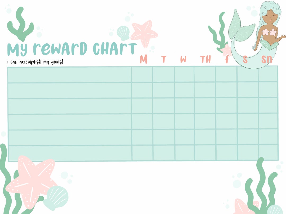 Reward Chart for Kids, Reward Chart, Daily Weekly Routine ...