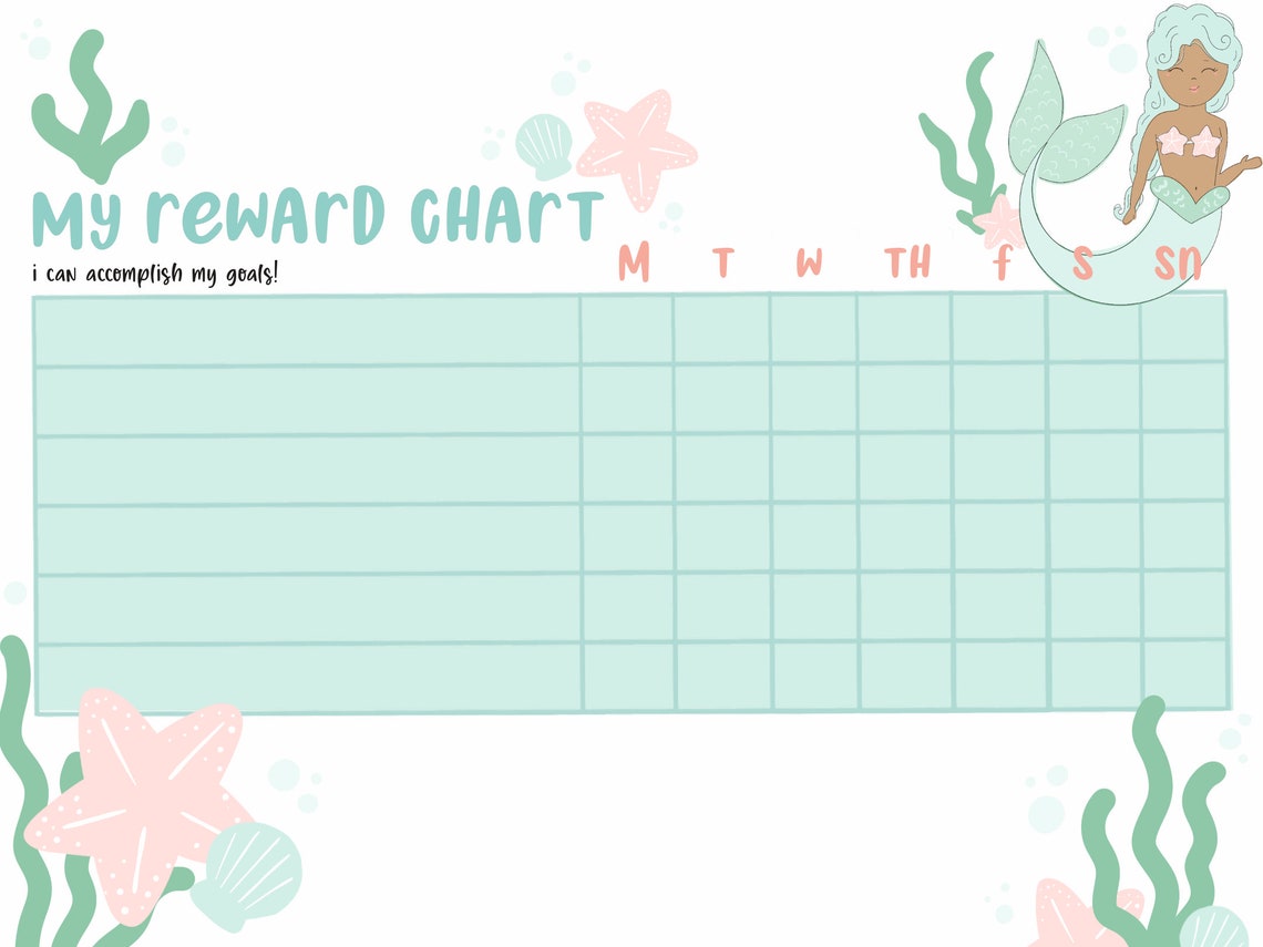 Reward Chart for Kids Reward Chart Daily Weekly Routine - Etsy