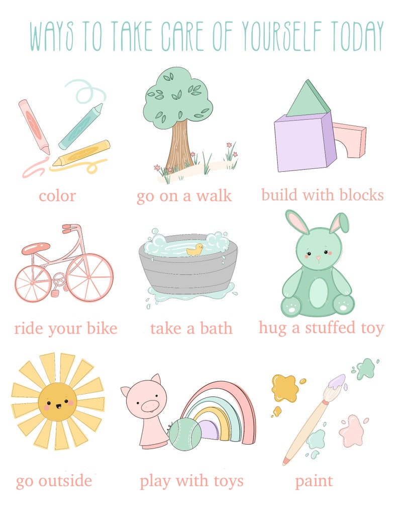 Ways to Take Care of Yourself Today Kids Version, Children, PDF ...