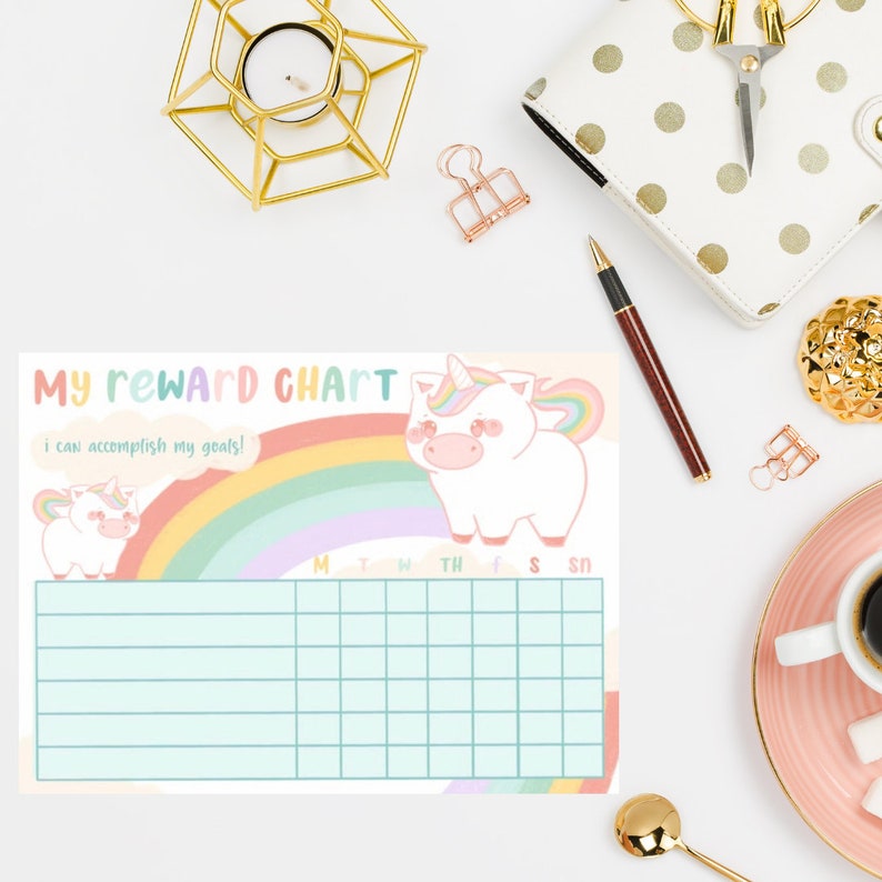 Reward Chart for Kids, Reward Chart, Daily Weekly Routine ...