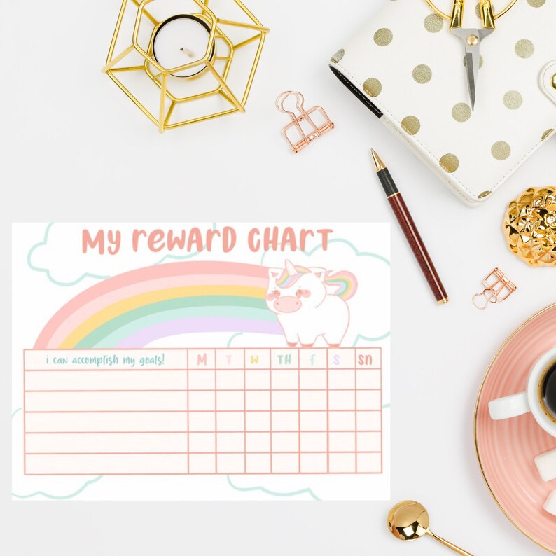 Reward Chart for Kids, Reward Chart, Daily Weekly Routine ...