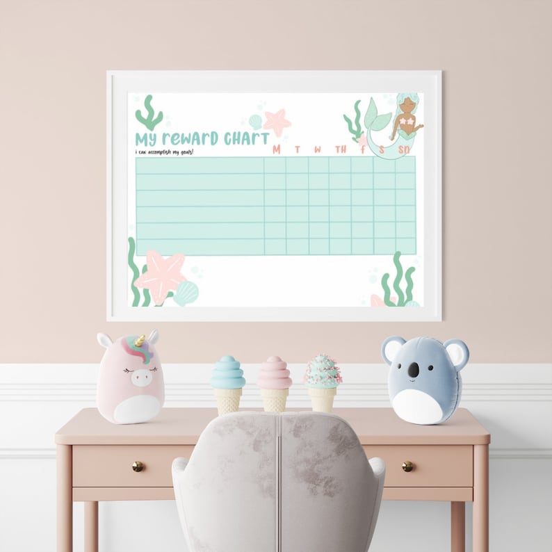 Reward Chart for Kids Reward Chart Daily Weekly Routine - Etsy