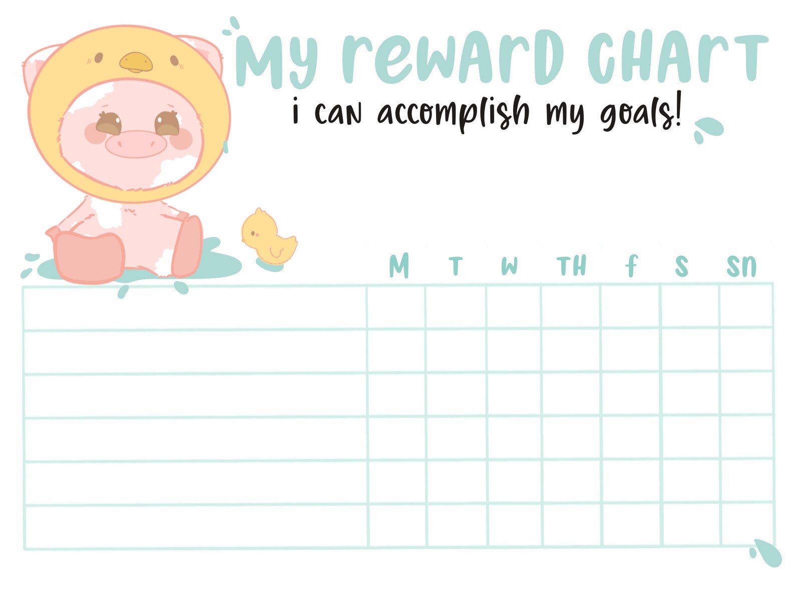 My Reward Chart for Kids, Reward Chart,daily Weekly Routine ...