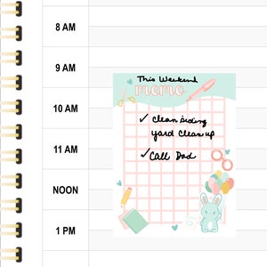 Kawaii Planner Clipart Stickers | Goodnotes5 | Cute Sticker Pack for ...